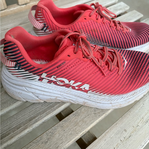 Hoka | Shoes | Hoka Rincon Red And Black Athletic Shoes | Poshmark